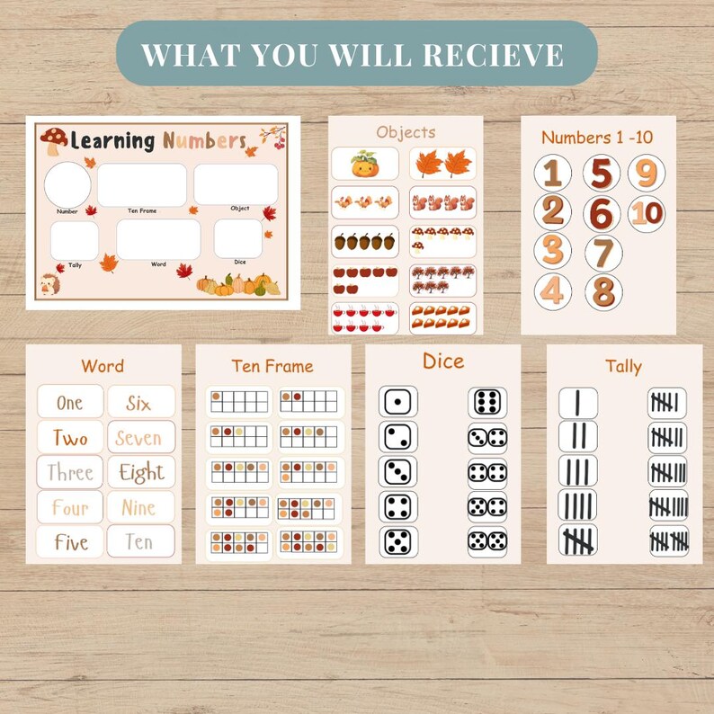 Counting Activity, Fall Autumn, Toddlers Number 1 to 10 Learning ...