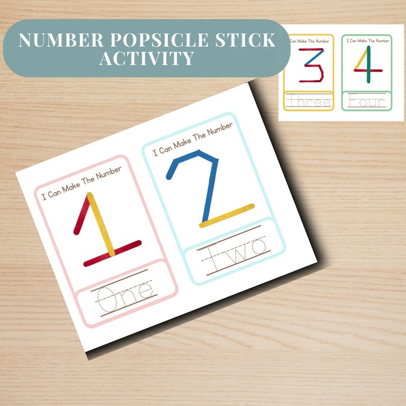 Popsicle Sticks Numbers Activity, Prekindergarten, Homeschool ...