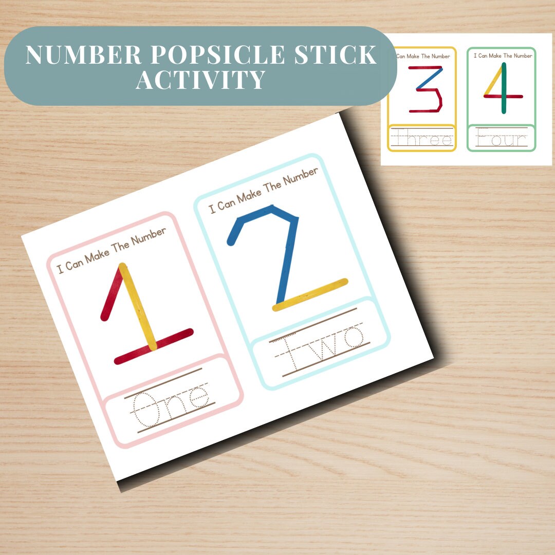 Popsicle Sticks Numbers Activity, Prekindergarten, Homeschool ...