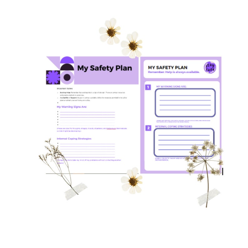 Editable Safety Plan Template | Mental Health Crisis Plan | Digital ...