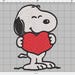 Heart Snoopy Embroidery File. Snoopy Standing Holding a Heart - Etsy