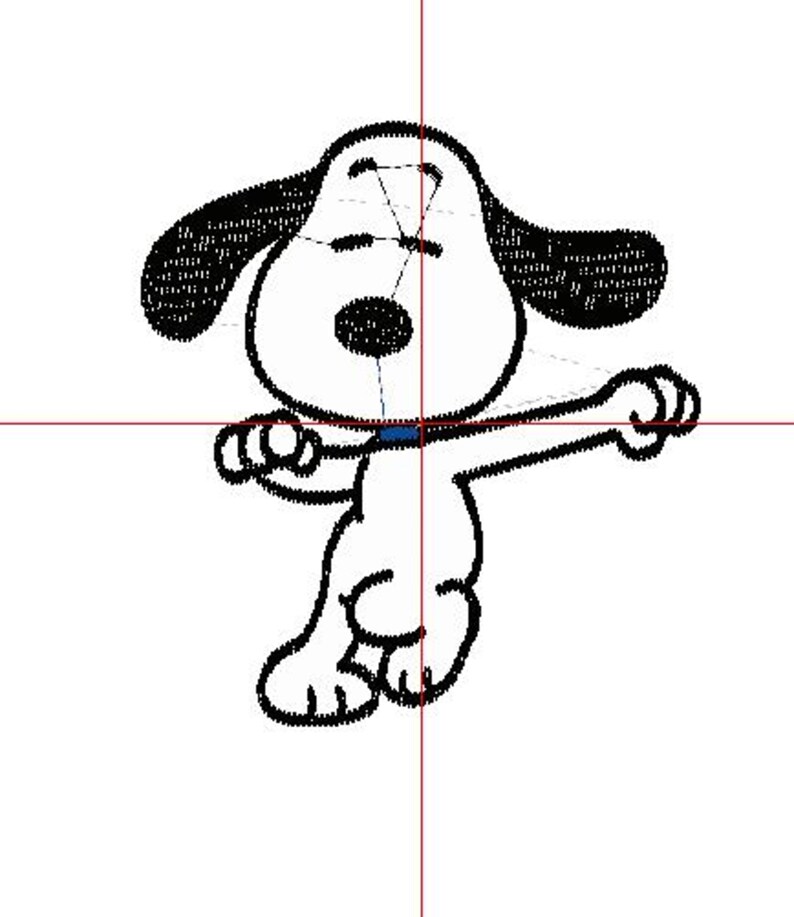 Dancing Fan Art Snoopy Embroidery File. - Etsy