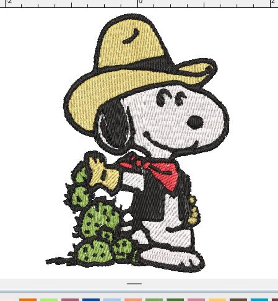 Cowboy Snoopy Embroidery File .pes .pec .xxx .hus .dst .VIP .jef File ...