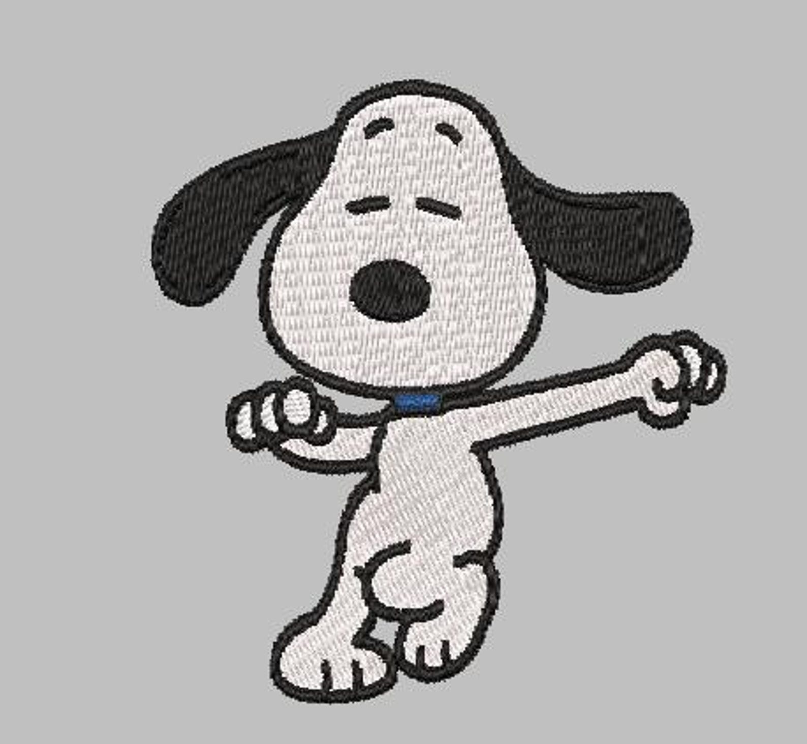 Dancing Fan Art Snoopy Embroidery File. - Etsy
