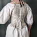 PRE-ORDER 100% Linen 1780s Stays. Dyeable, Front and Back Lacing With ...