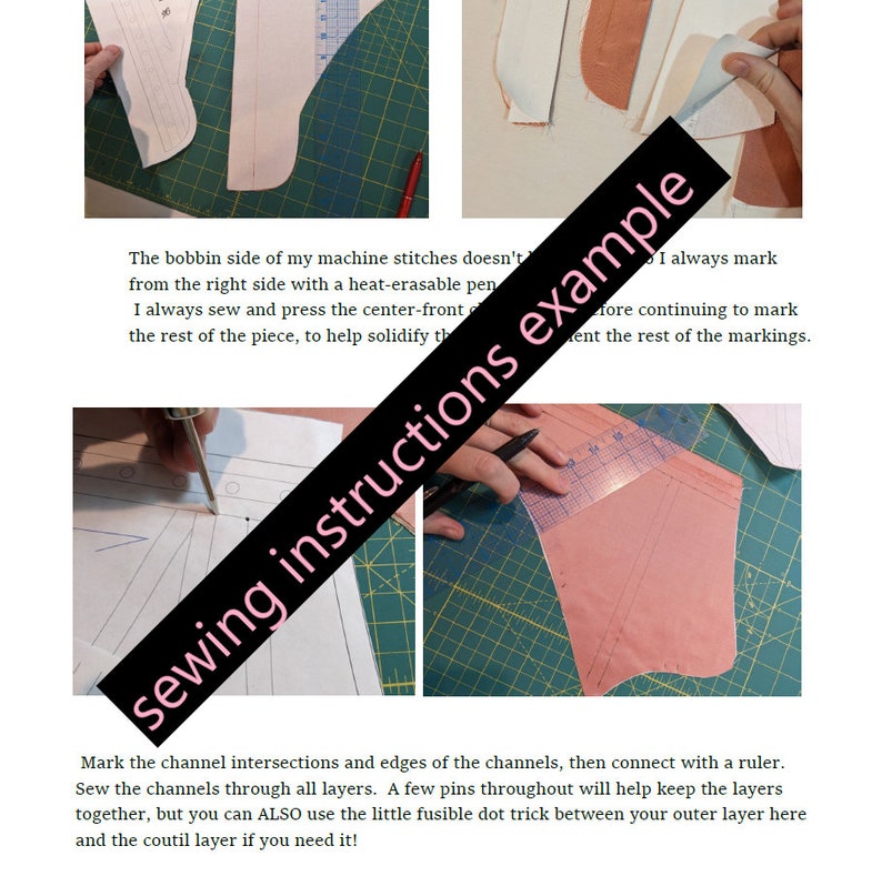 1780s Front-lacing Stays PDF SEWING PATTERN. Bust Measurements - Etsy Canada