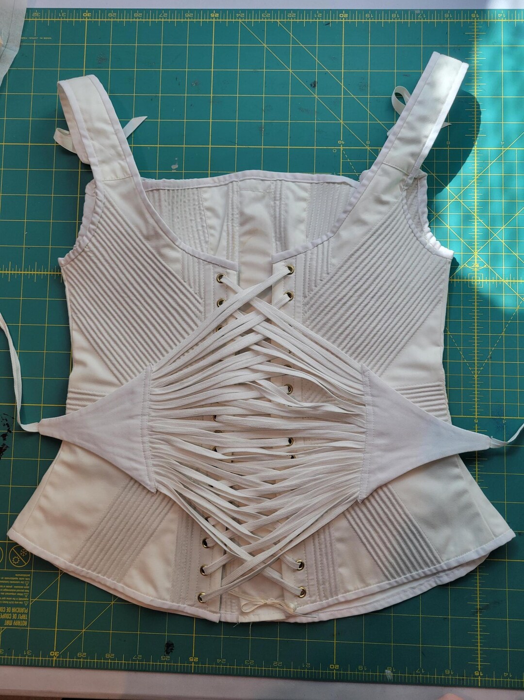 Cotton Corded 1830s Romantic Era Fan-laced Corset Size 8 Tall - Etsy