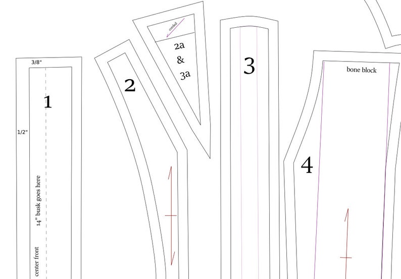 LILLIAN Plus-sized Victorian Corset Sewing Pattern. Bust Sizes - Etsy