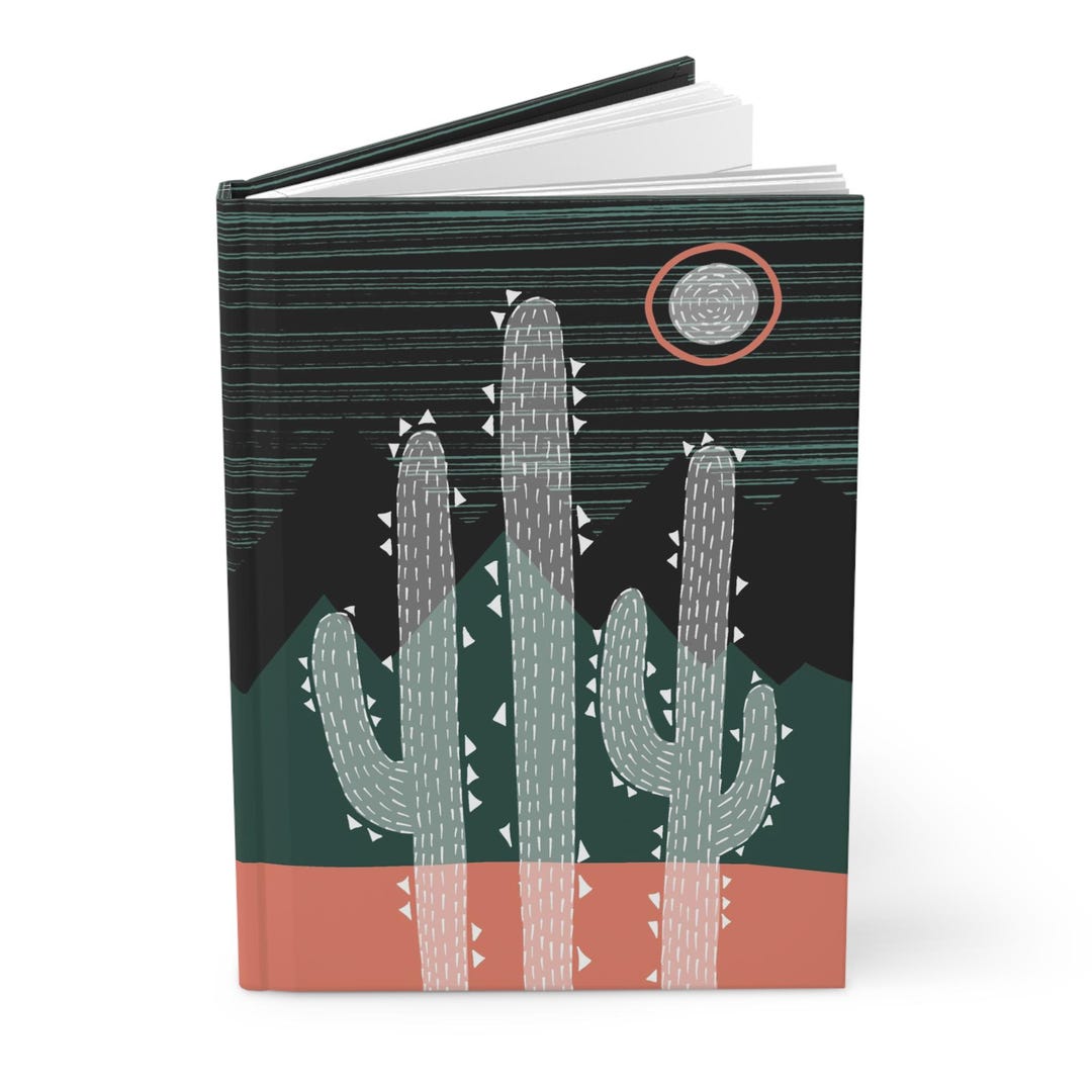 Saguaro Cactus Journal, Desert Scene Notebook, Arizona Hardcover, Matte ...