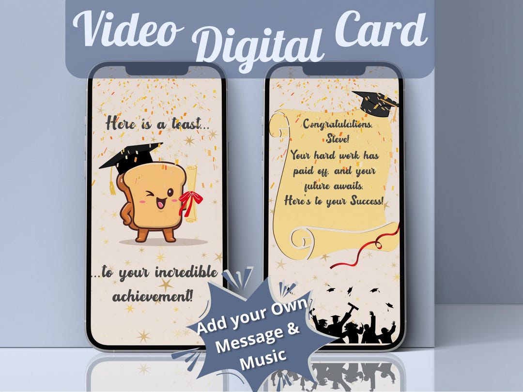 Custom Animated Graduation Gift College Graduate Mobile Card ...