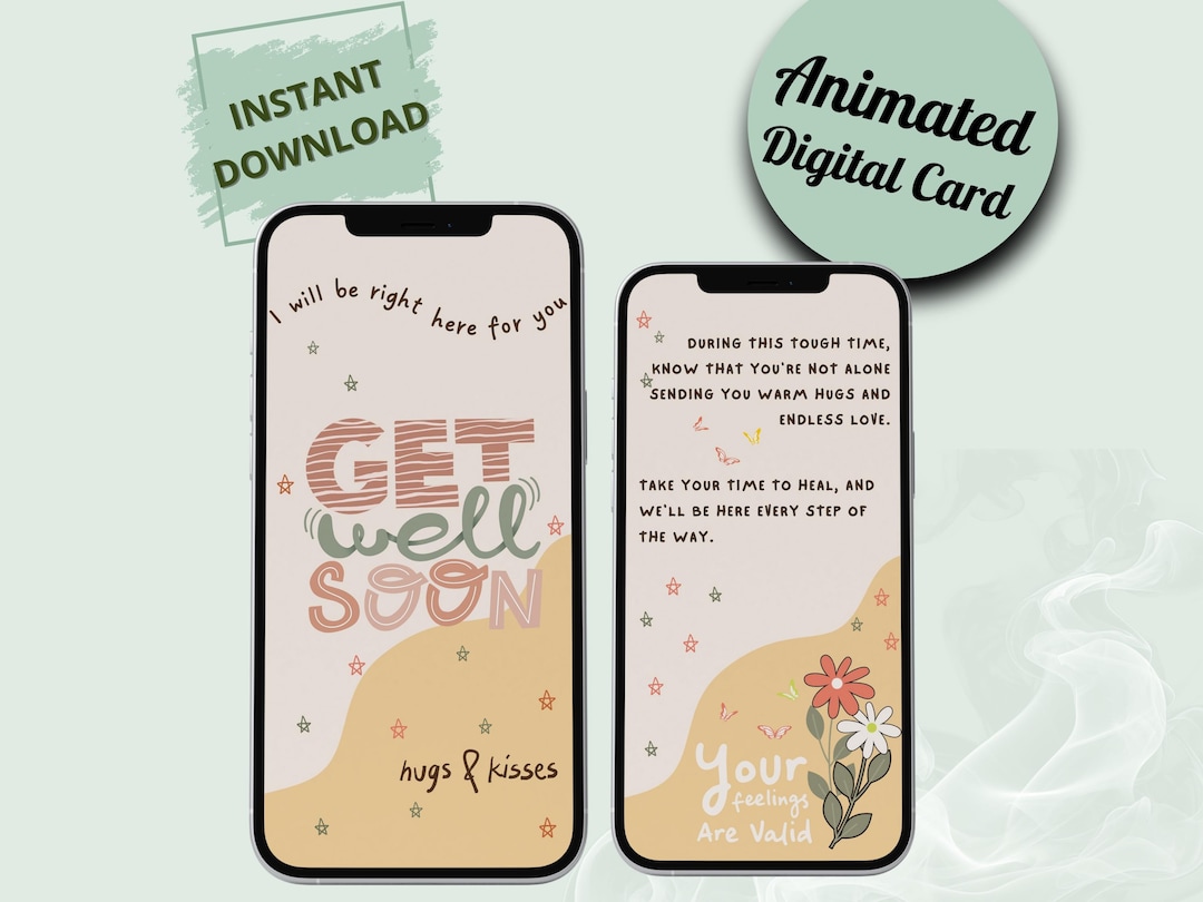 Animated Best Friend Healing Card Encouragement Emotional Support Work ...
