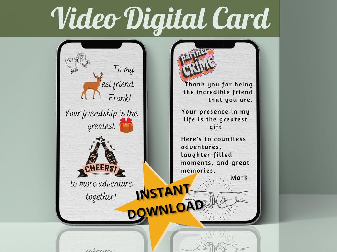 Best Friend Animated Gift Surprise Card Just Because Work Bestie Video ...