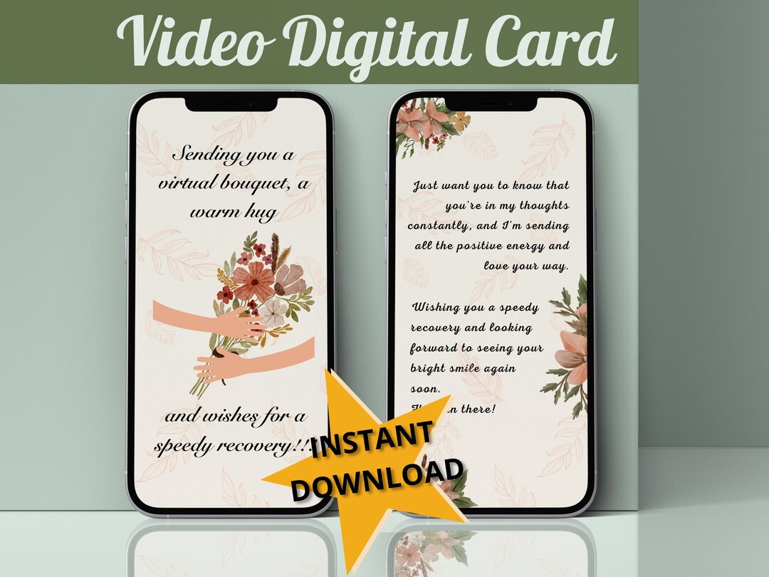 Digital Get Well Soon Gift Best Friend Emotional Support Ecard Mobile ...