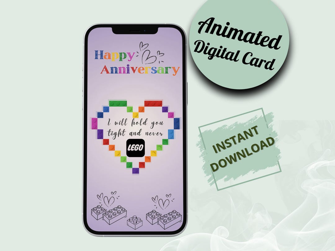 Animated 1st Wedding Anniversary Gift 1 Year Anniversary Card Surprise ...