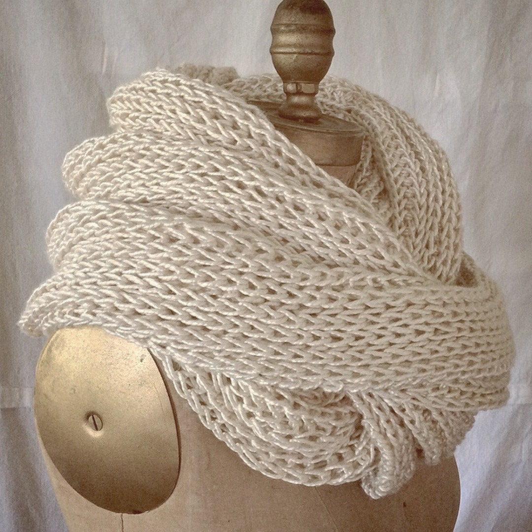 Cowl Infinity Scarf Knitting Pattern Convertible Instant PDF Download ...