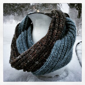 Cowl Infinity Scarf Knitting Pattern Convertible Instant PDF Download ...