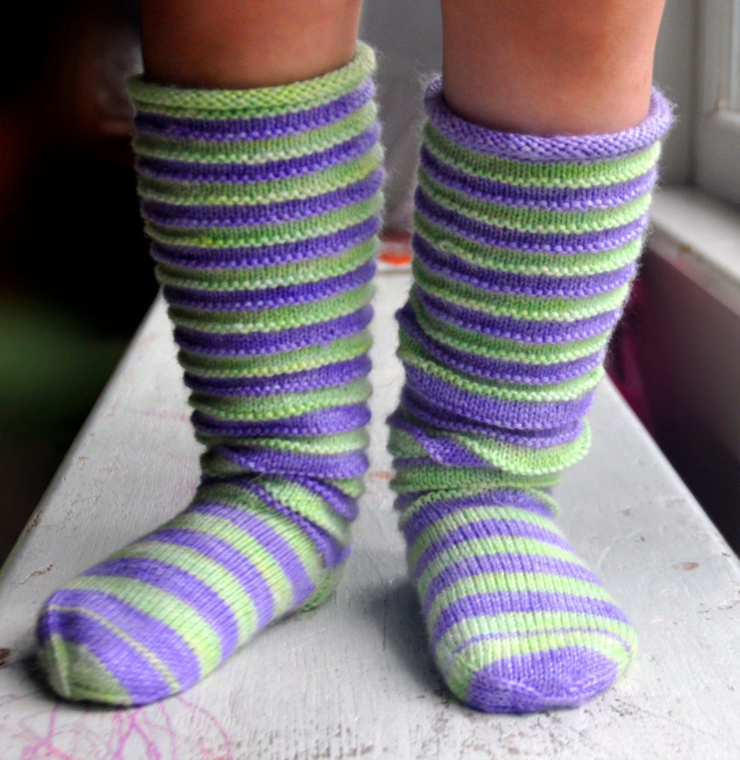 Sock Knitting Pattern Slouchies Toddler Socks and Leg Warmers - Online ...