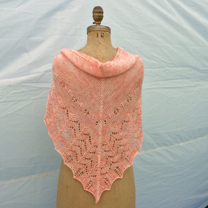 Knitting Pattern Lace Shawl Text Direction Plus Charted Directions ...