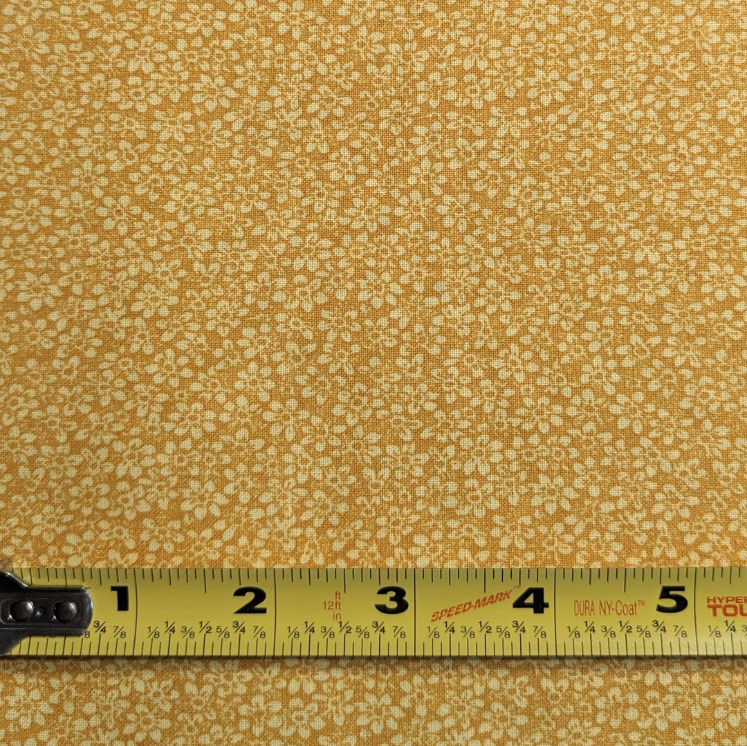 1 Yard Cotton Fabric, Yellow Gold Tone on Tone, Small Print Fabric ...