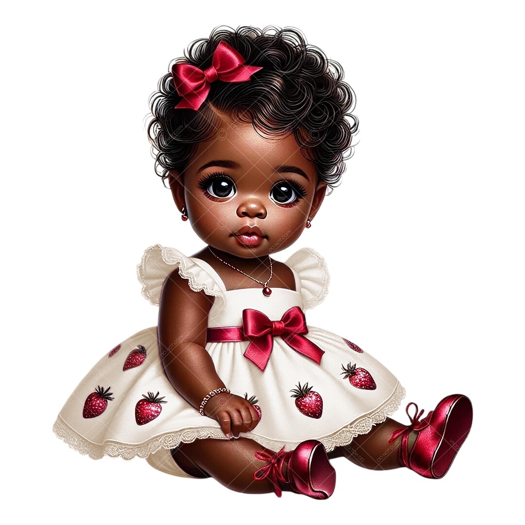 Strawberry Baby Girl Clipart, Strawberry Baby Shower Clipart, Berry ...