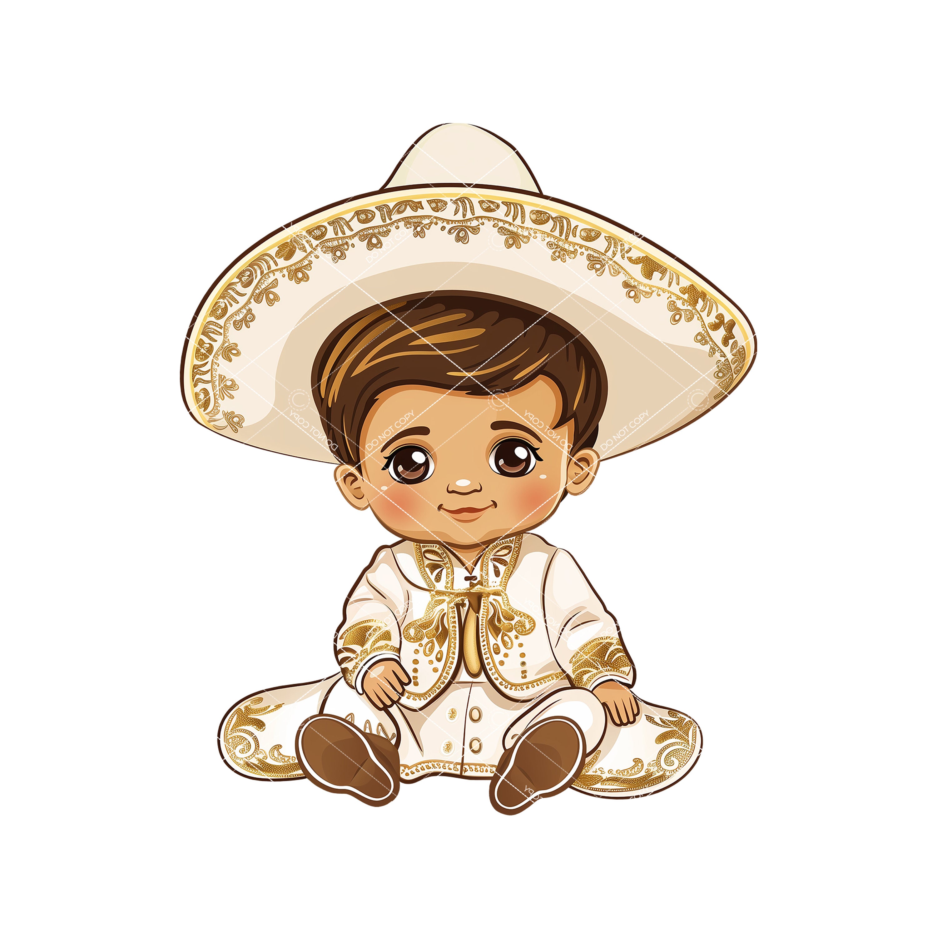 Baby Charitto Clipart, Charro Clipart, White Gold Charro, Charro ...