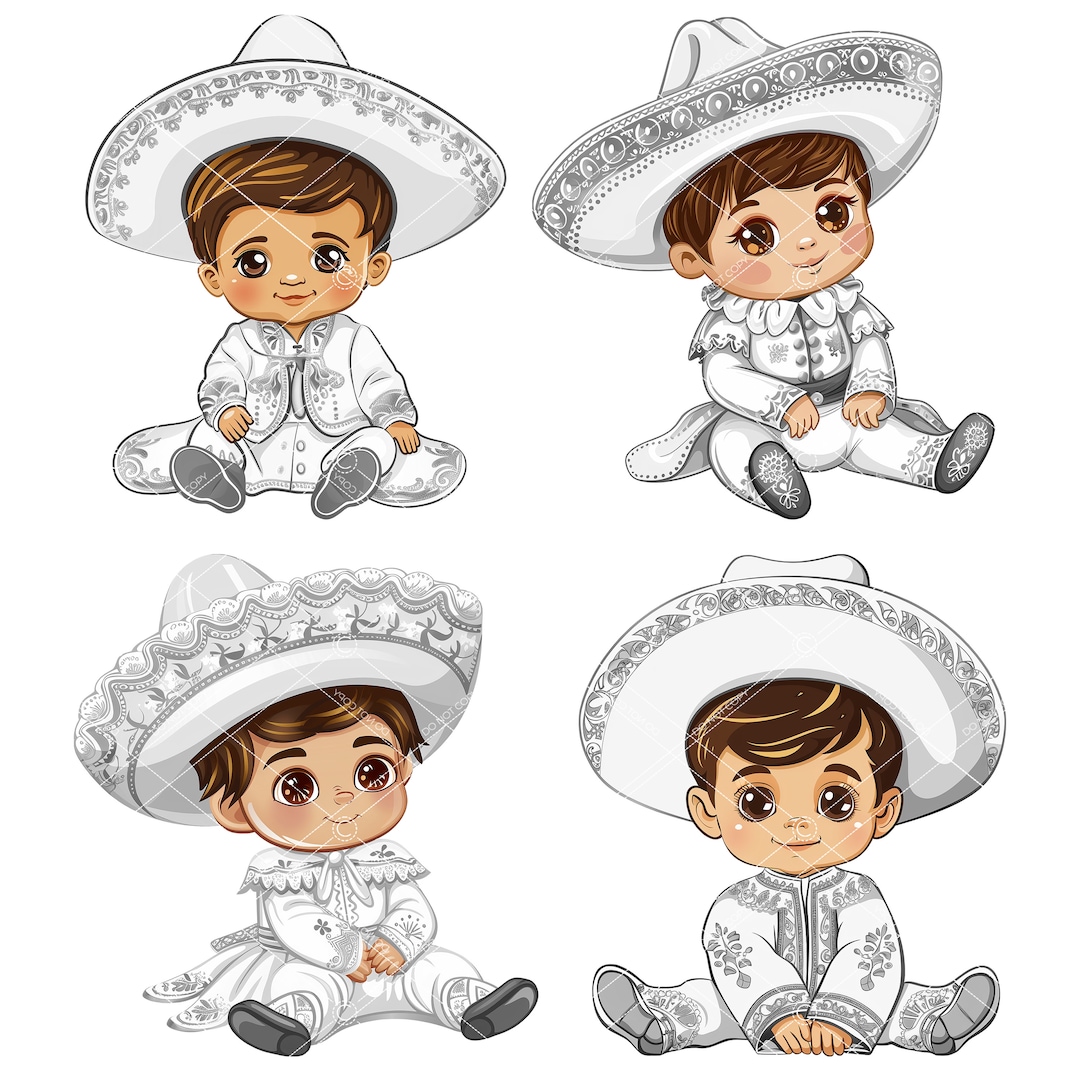 Baby Charitto Clipart, Silver Charro Clipart, Silver Charrito, Charro ...