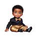 African American Baby Boy Clipart: Black & Gold (digital Download) - Etsy