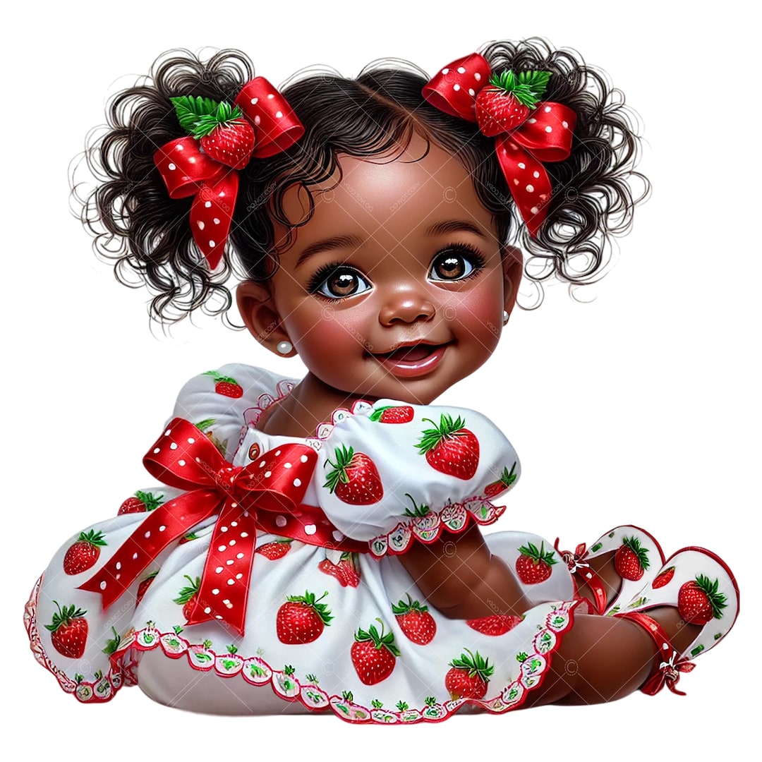 Strawberry Baby Girl Clipart, Strawberry Baby Shower Clipart ...