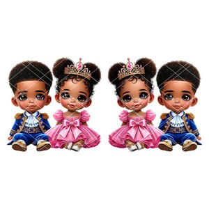 African American Baby Princess & Prince Clipart,afro Princess,afro ...