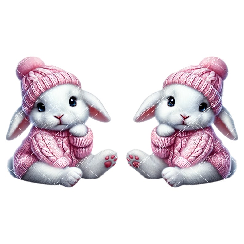 Baby Girl Bunny Clipart, Girl Sweater Bunny Clipart,baby Bunny Clipart ...