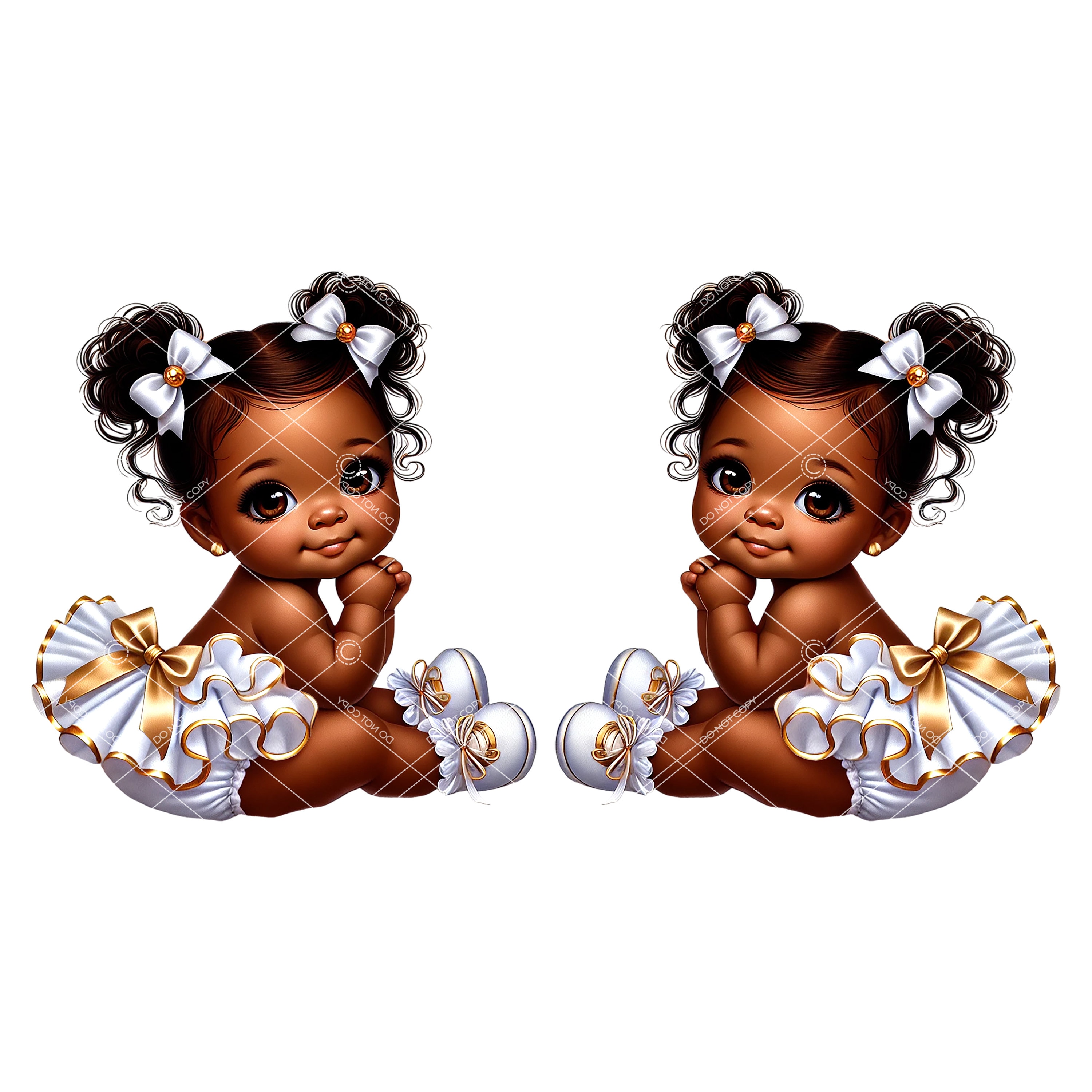 Afro Puff Baby Girl Clipart,ruffle Pant Baby Girl Clipart,afro Baby ...