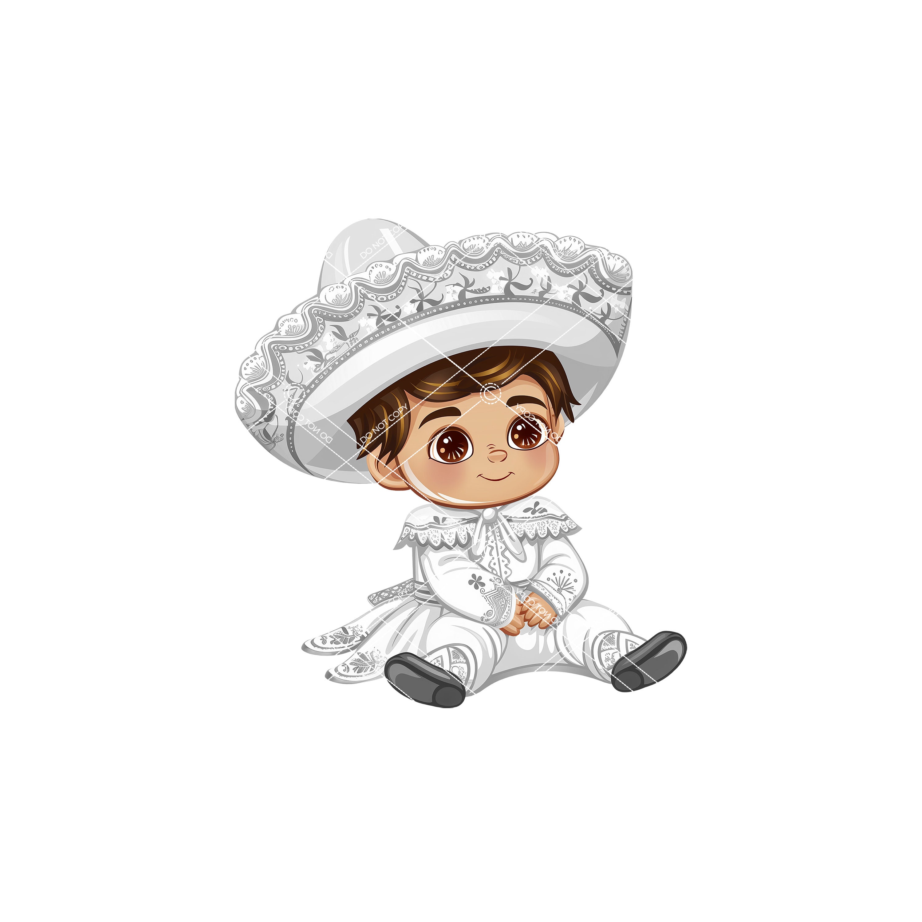 Baby Charitto Clipart, Silver Charro Clipart, Silver Charrito, Charro ...