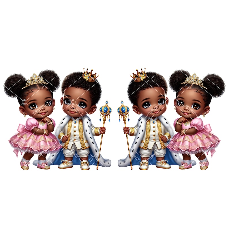 African American Prince Princess Clipart,afro Princess,afro Prince ...