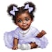 Baby Girl Clipart — African-american Baby in Lavender Lace Dress With ...