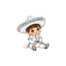 Baby Charitto Clipart, Silver Charro Clipart, Silver Charrito, Charro ...