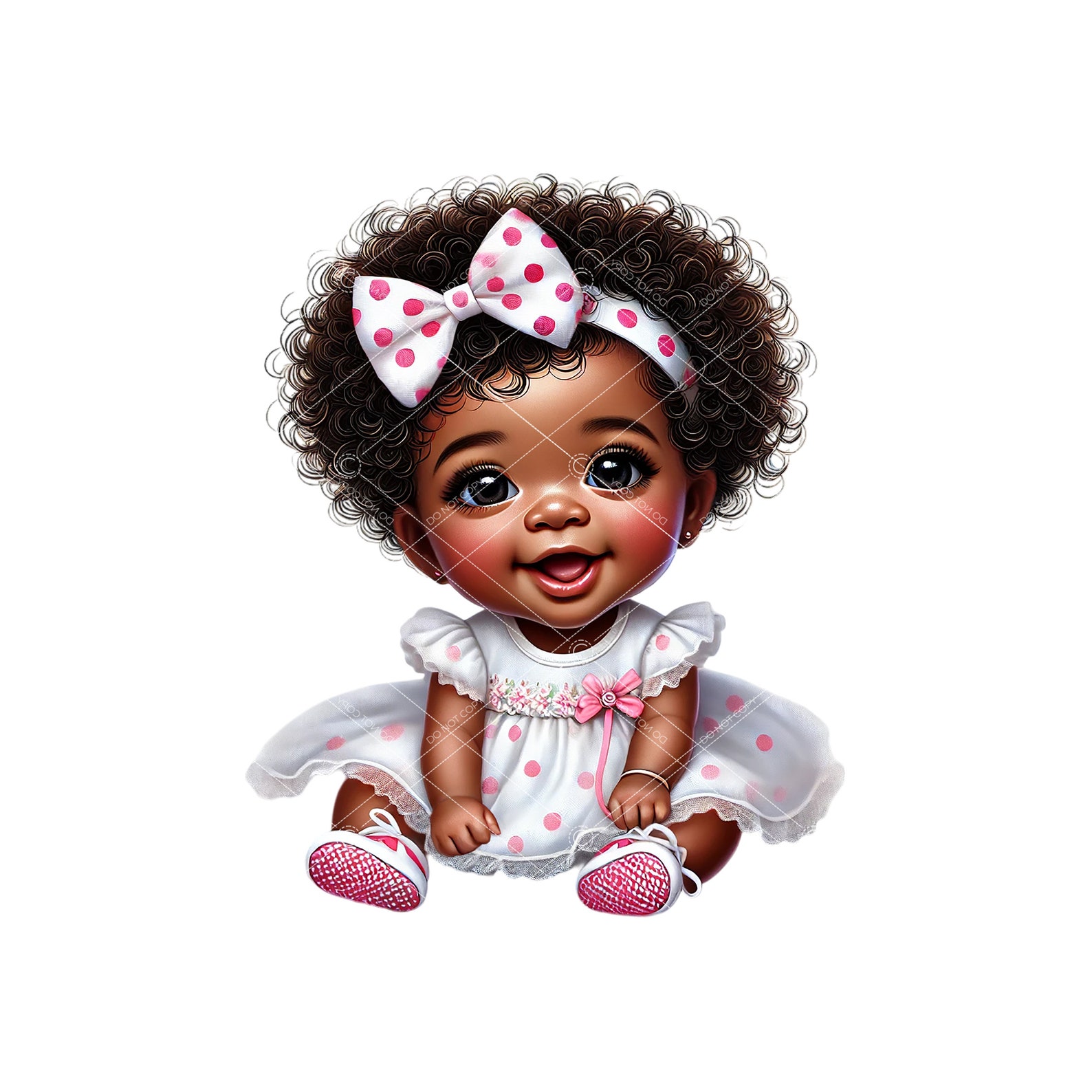 Afro Baby Girl Clipart,baby Girl Clipart,black Baby Girl Clipart ...