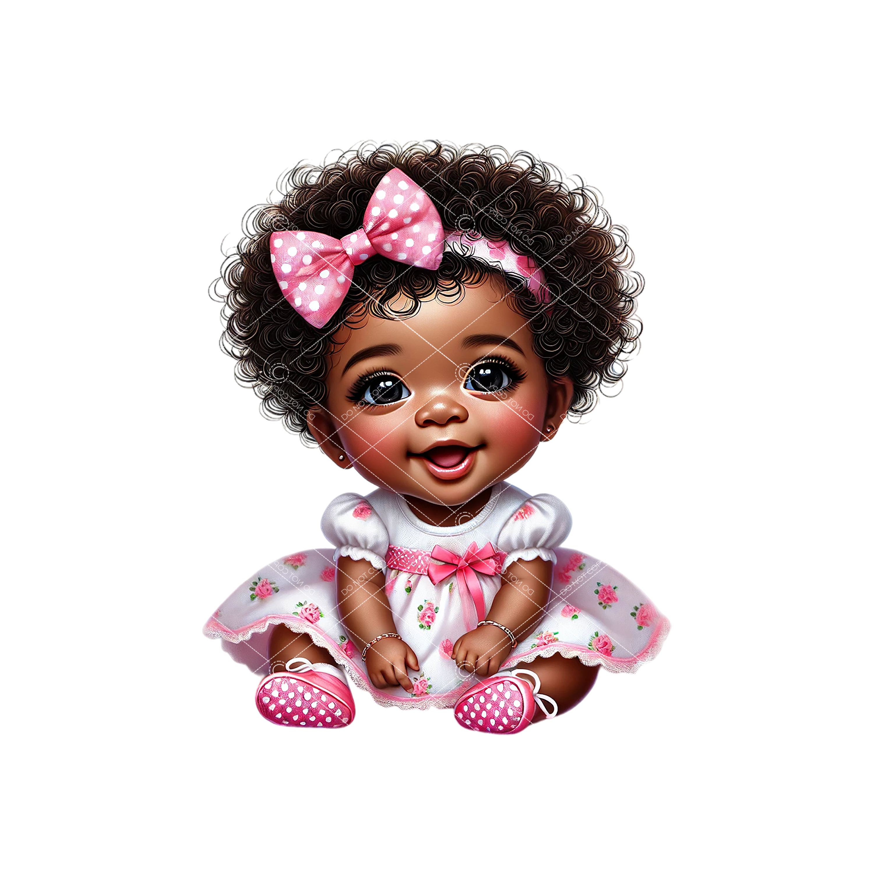 Afro Baby Girl Clipart,baby Girl Clipart,black Baby Girl Clipart ...