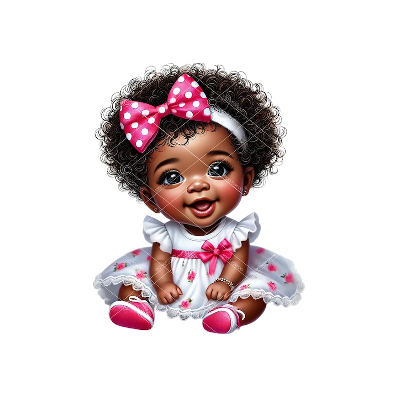 Afro Baby Girl Clipart,baby Girl Clipart,black Baby Girl Clipart ...