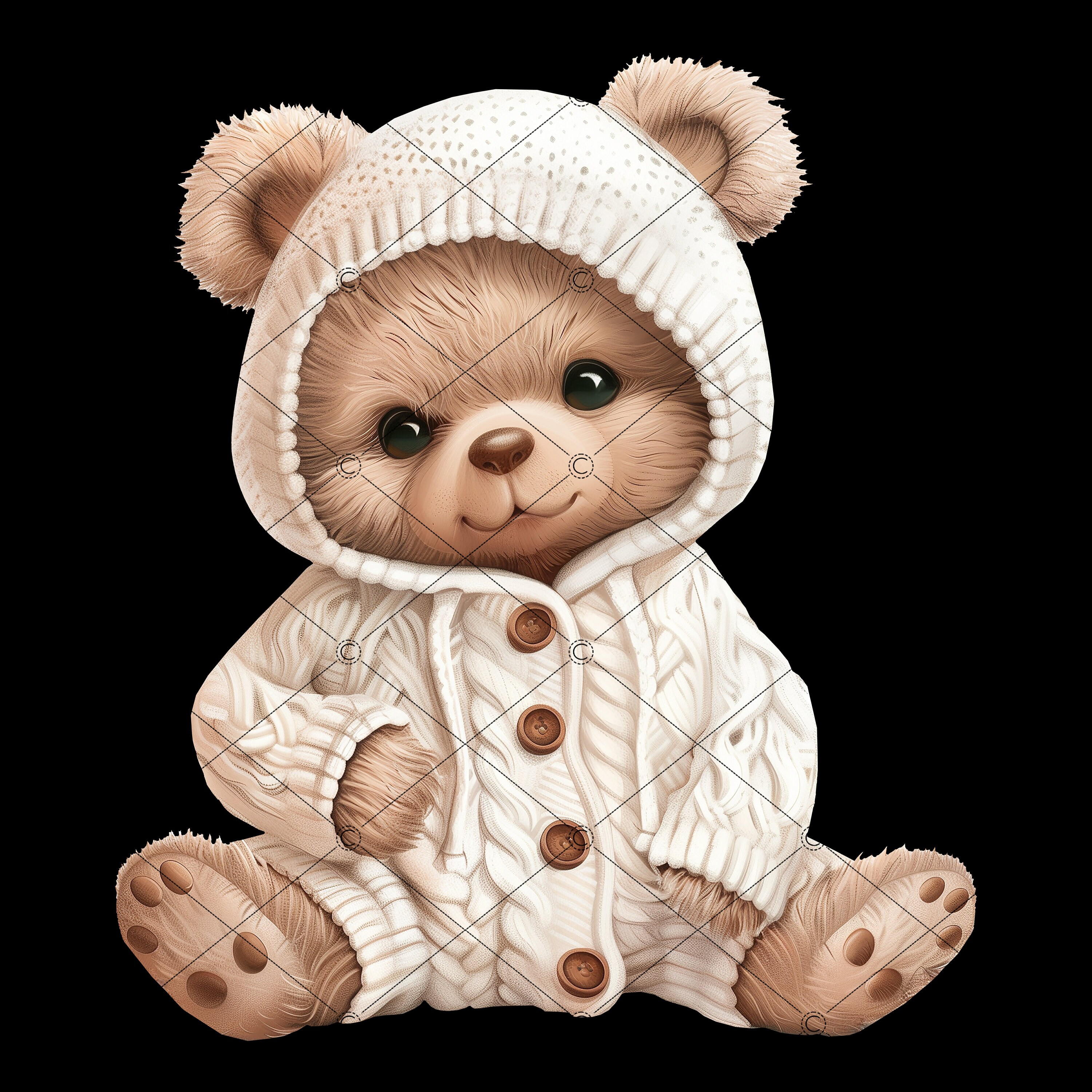 Baby Bear Clipart,bear Wearing Sweater,winter Bear,boy Bear,boy Bear ...