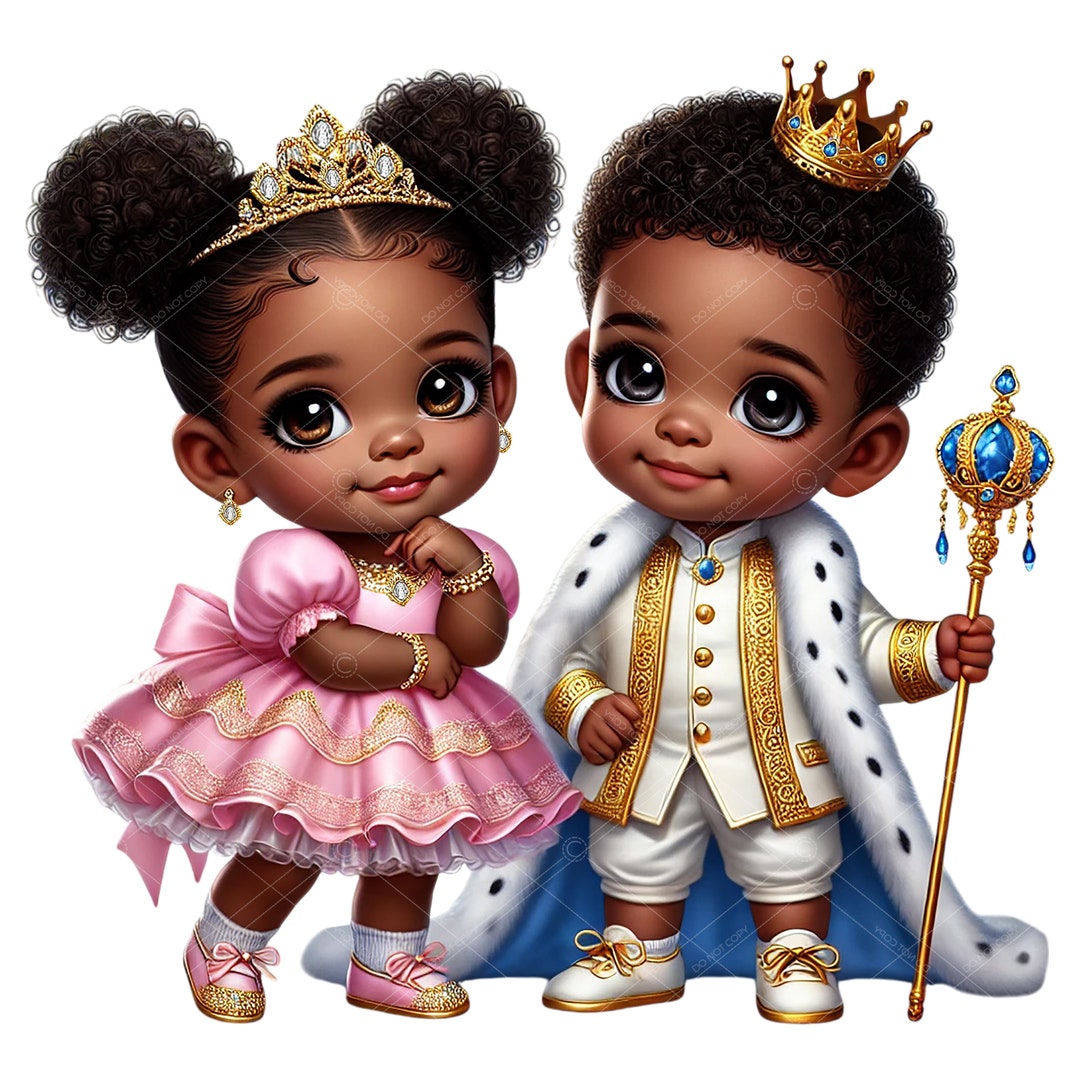 African American Prince Princess Clipart,afro Princess,afro Prince ...