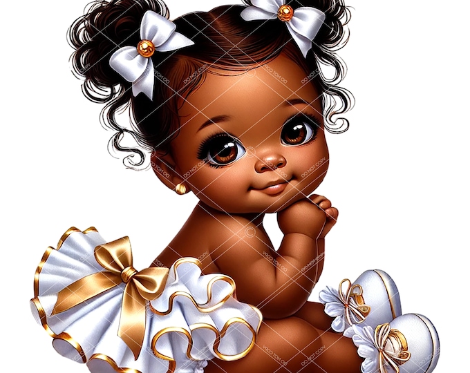Afro Puff Baby Girl Swing Centerpiece, Baby Shower, Birthday Royal Baby ...