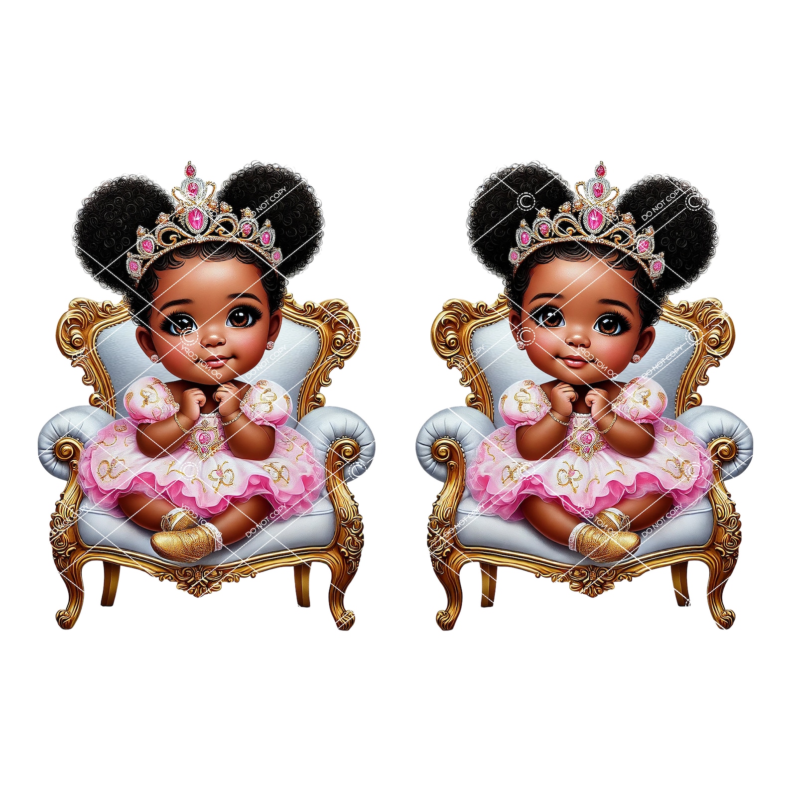 Afro Puff Princess Clipart,afro Puff Princess Baby Clipart,afro Baby ...