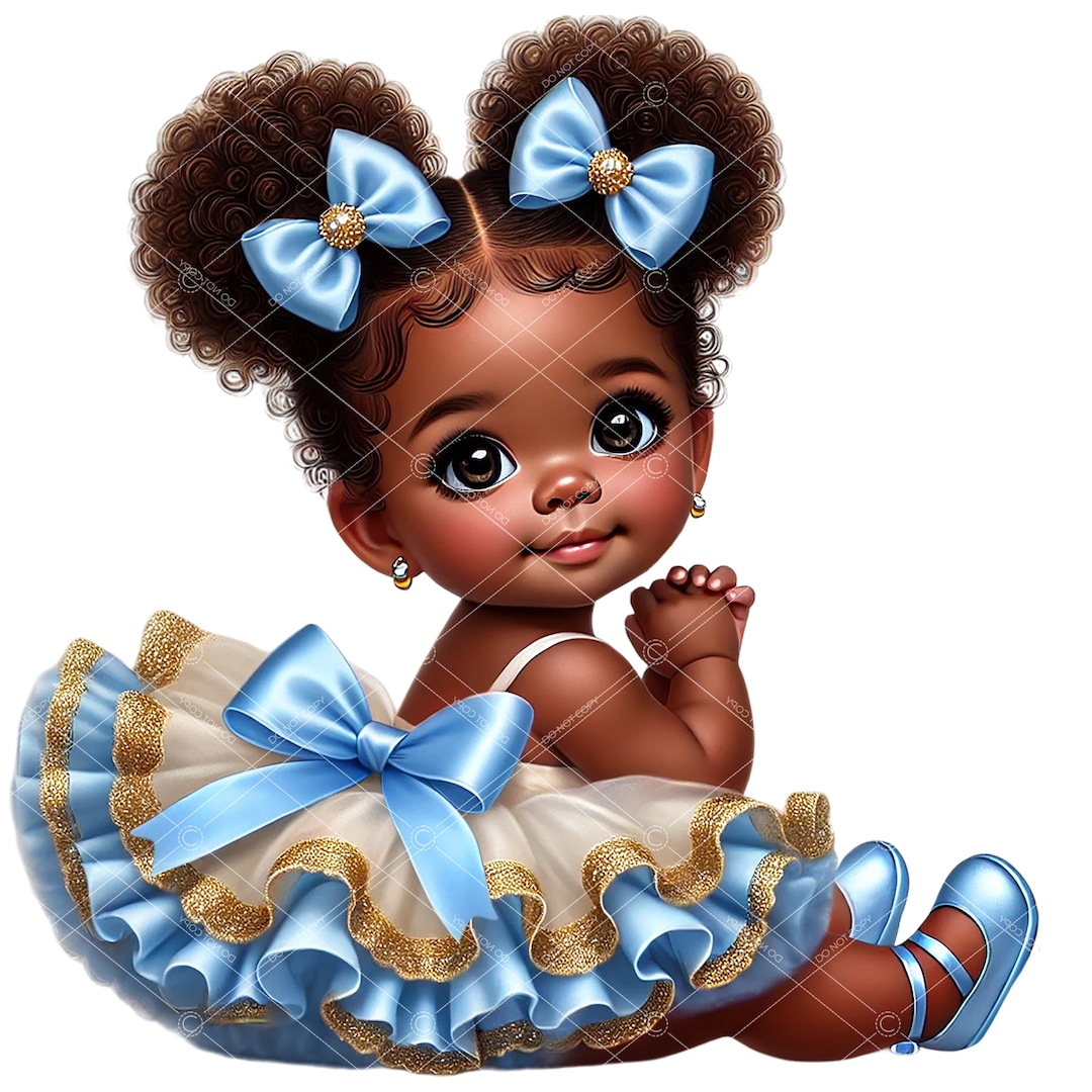 Afro Puff Tutu Baby Clipart,tutu Baby Girl Clipart,afro Tutu Baby Girl Clipart,cinderella Tutu ...