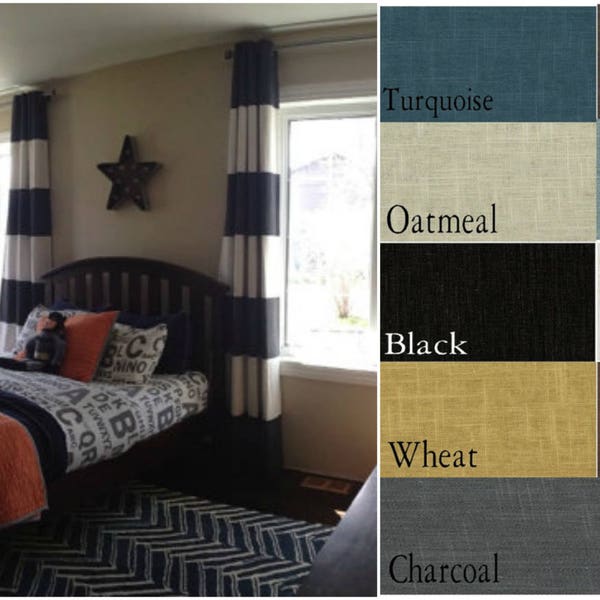 Color Block Curtains - Etsy
