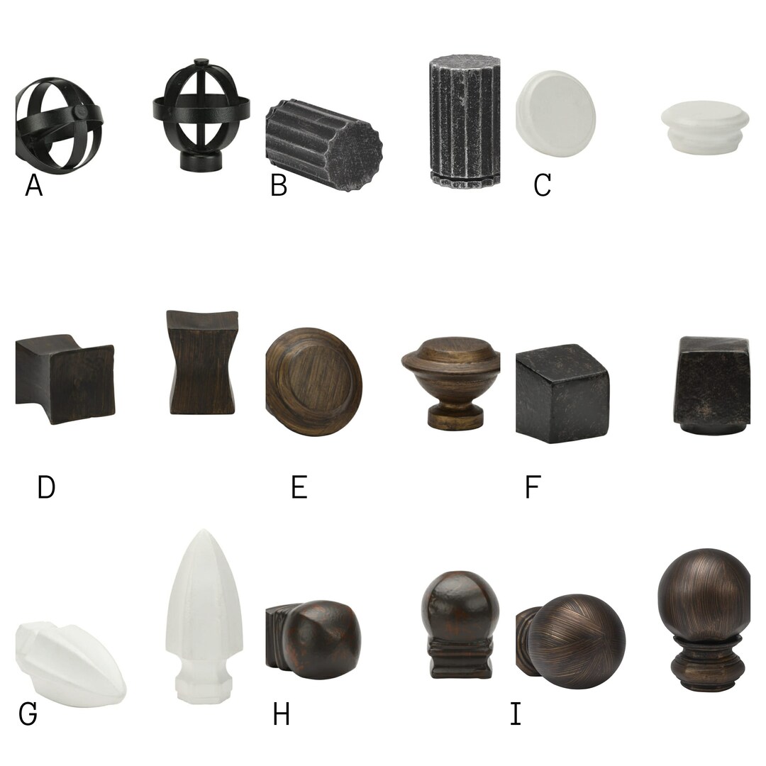 Kirsch Wrought Iron Finials for 1" Rod - Etsy