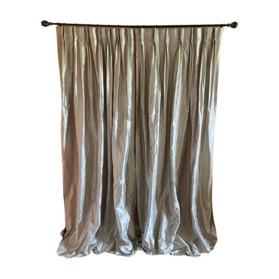 Pair of Silk Dupioni Shimmer Gold Drape With Thermal Lining - Etsy
