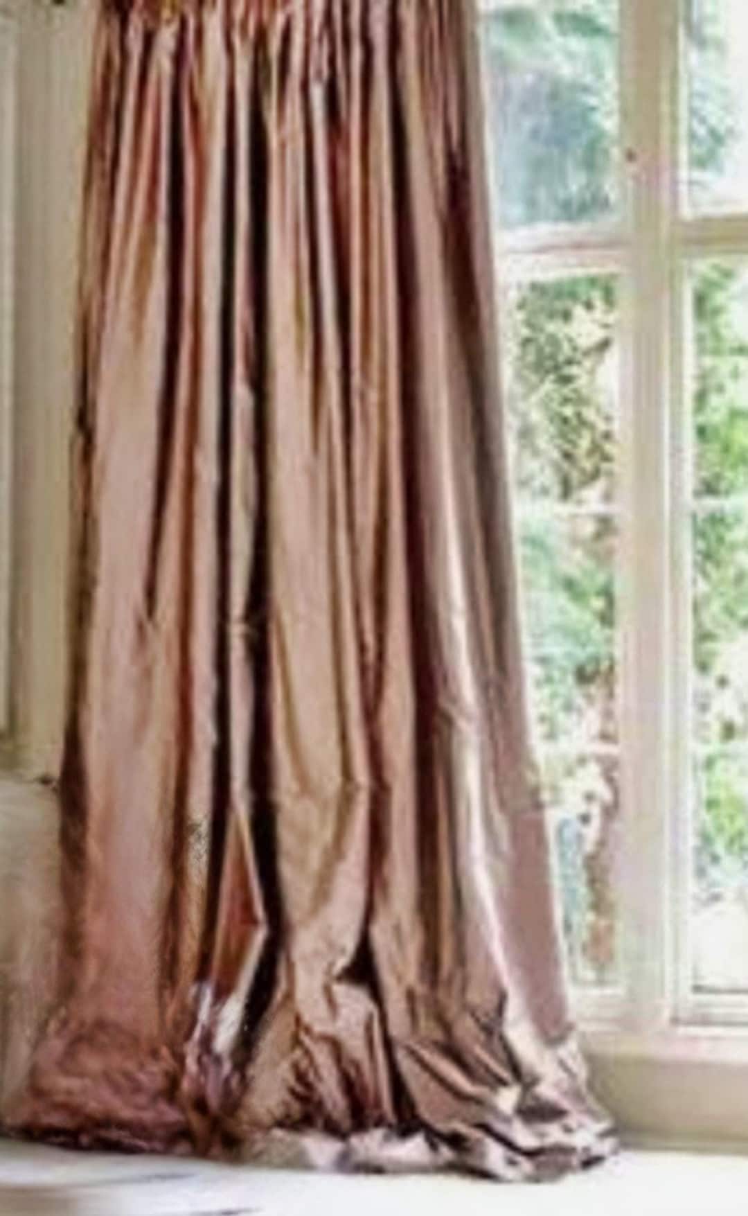 Rose Gold Silk Dupioni Drape With Lining - You Pick the Color and Style ...