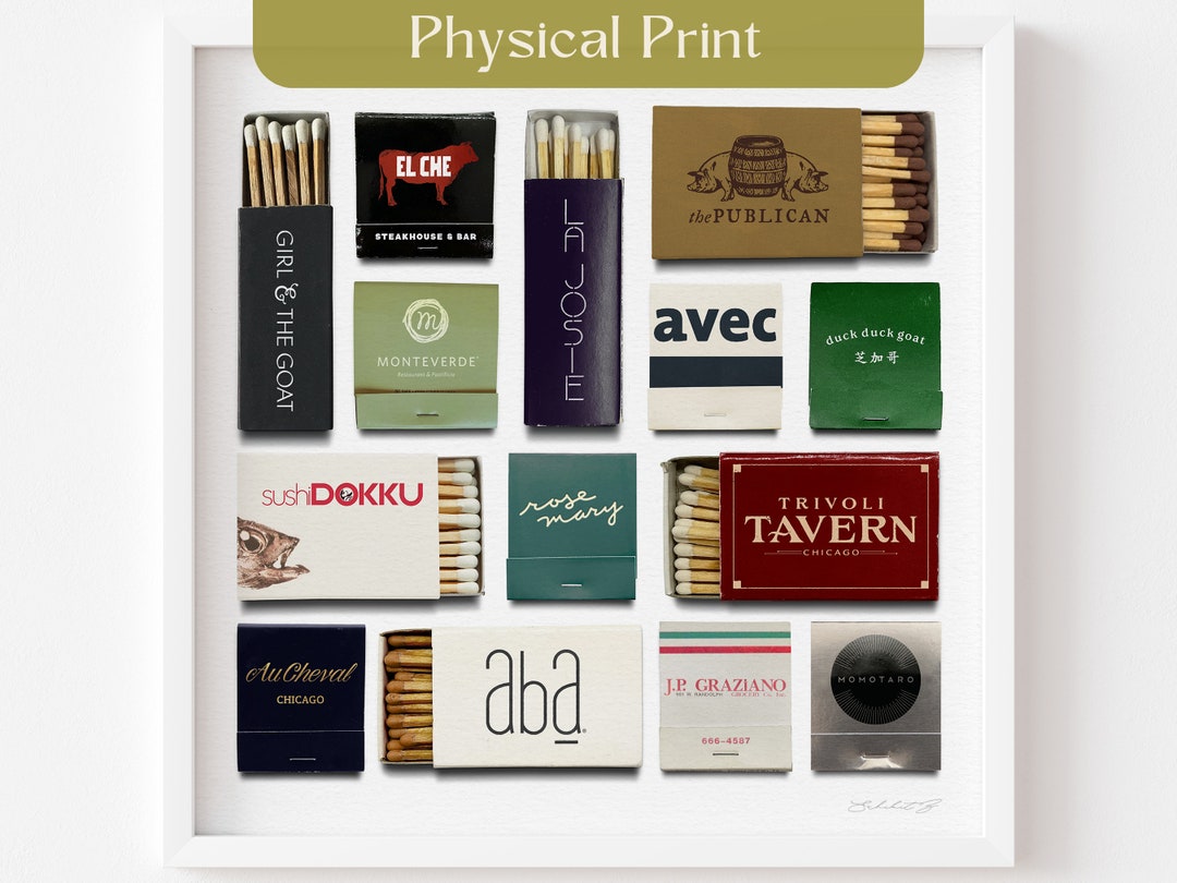 West Loop Matchbox Fine Art Print, Chicago Matches, Vintage Chicago ...