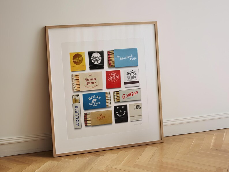 Nashville Matchbox Art Print, Nashville TN Matches, Cool Matchbooks ...