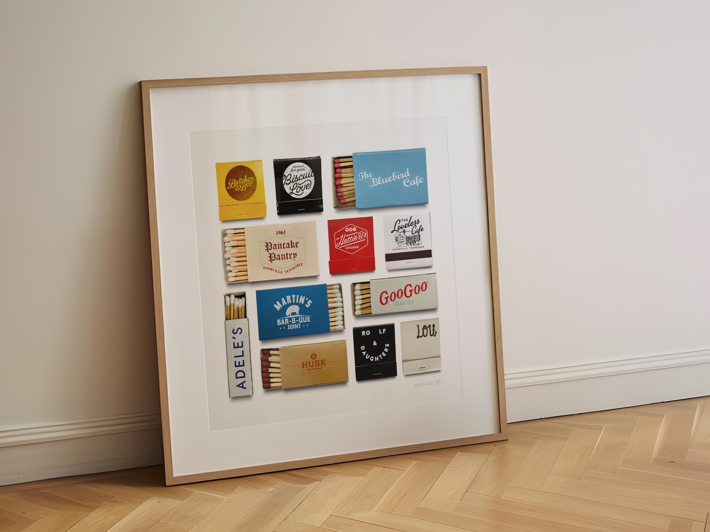 Nashville Matchbox Art Print, Nashville TN Matches, Cool Matchbooks ...